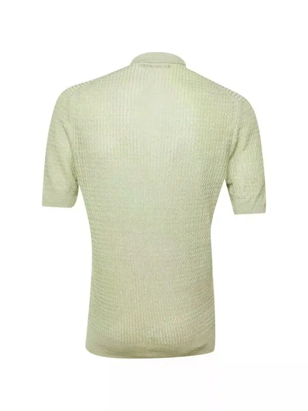424 Wavy Knit Polo Shirt