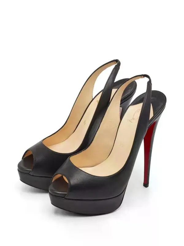 CHRISTIAN LOUBOUTIN Lady Peep Slingback Platform Sandals