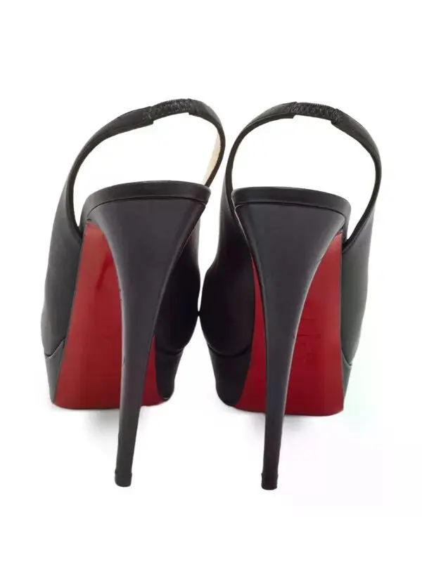 CHRISTIAN LOUBOUTIN Lady Peep Slingback Platform Sandals