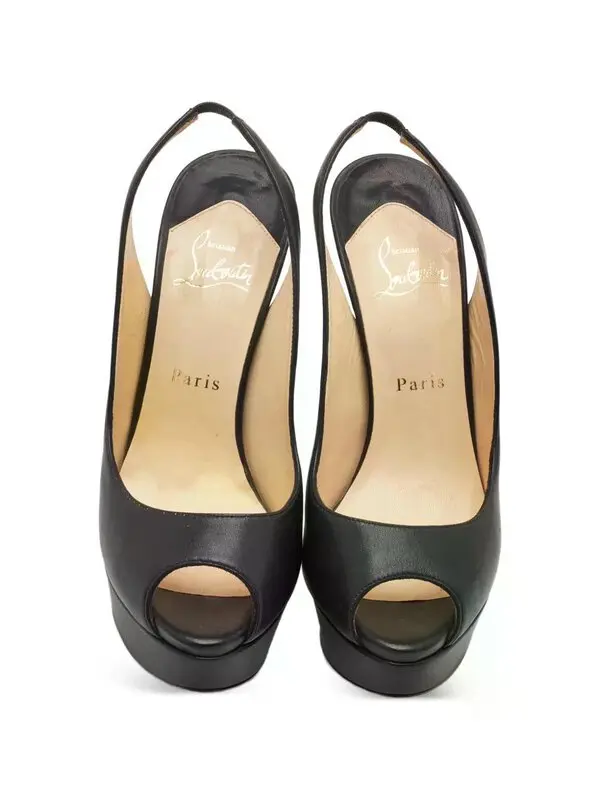 CHRISTIAN LOUBOUTIN Lady Peep Slingback Platform Sandals