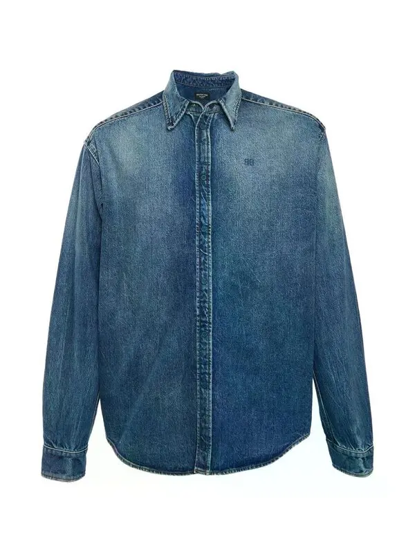 Balenciaga Unifit Oversized Shirt - Blue