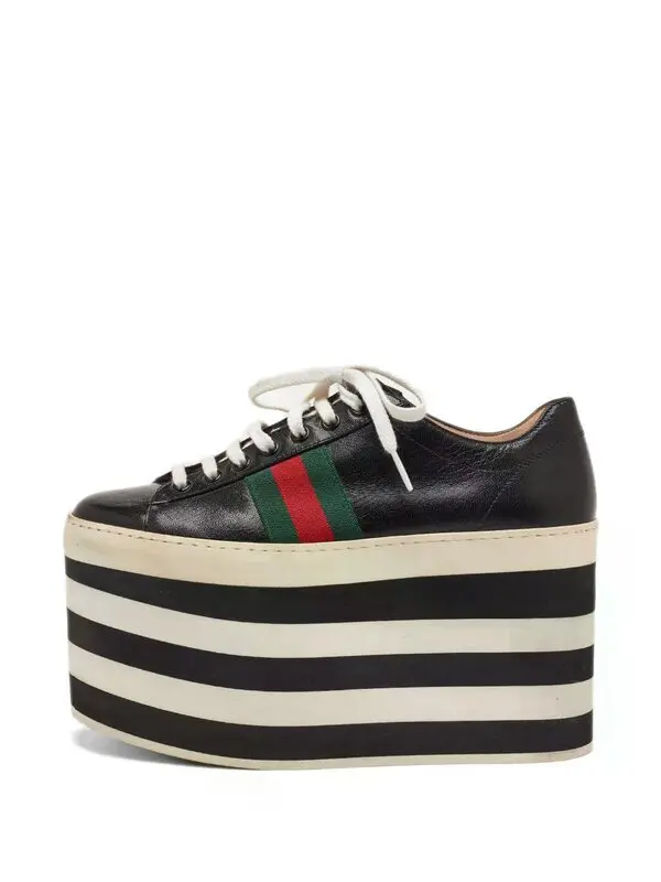 Gucci Peggy Web Sneakers - Black