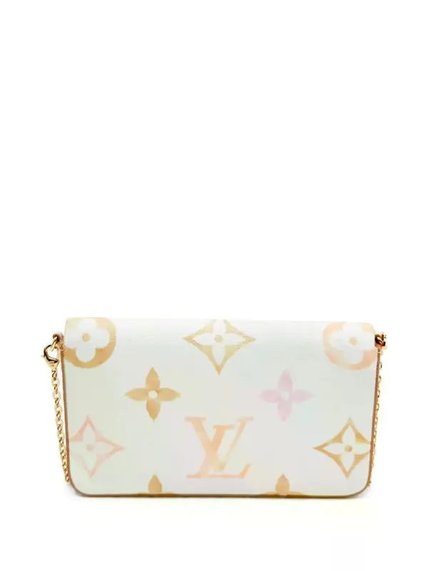 LOUIS VUITTON Monogram Giant Watercolor Felicie Pochette Bag - White