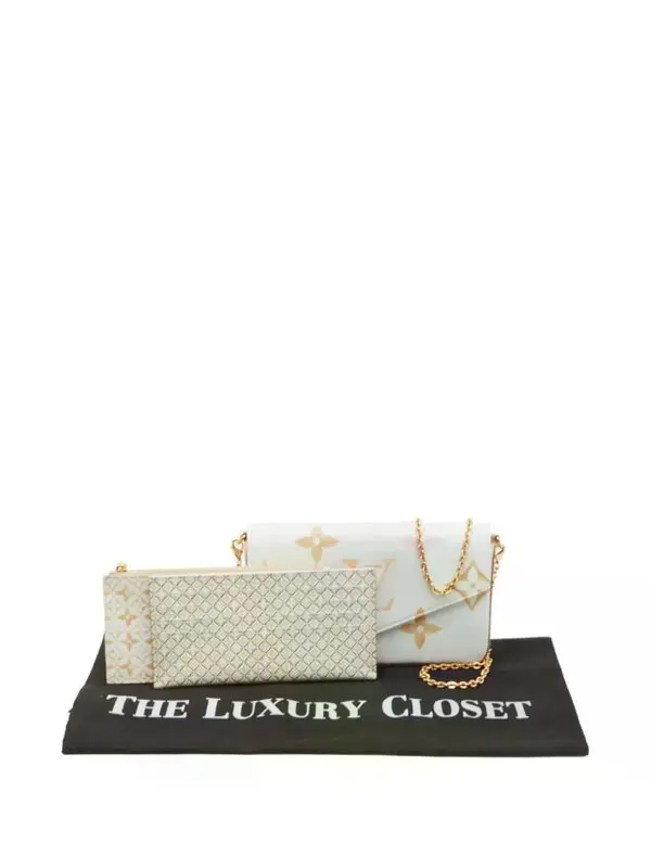 LOUIS VUITTON Monogram Giant Watercolor Felicie Pochette Bag - White