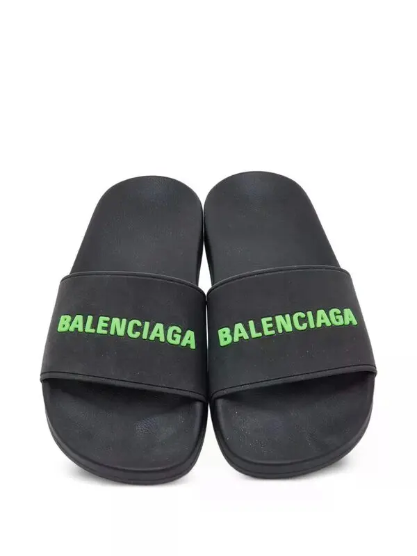 Balenciaga Embossed Logo Slides