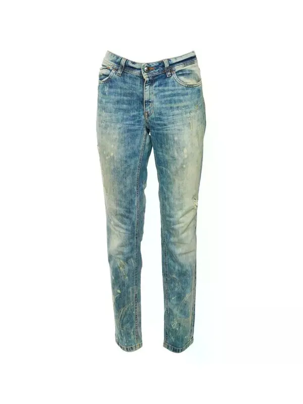 Just Cavalli Washed Denim Skinny Jeans - Blue