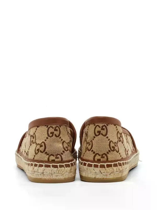 Gucci Horsebit Gg Canvas Espadrilles