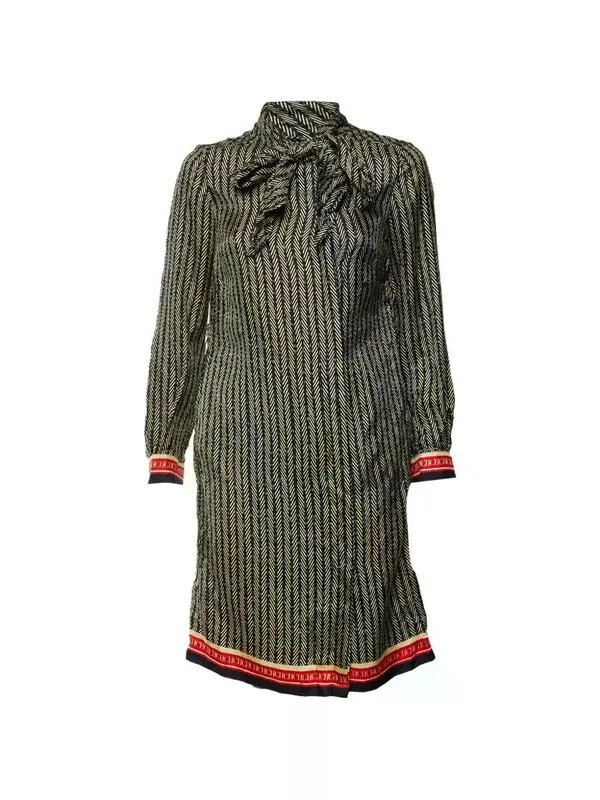 Carolina Herrera Herringbone Shirt Midi Dress - Black