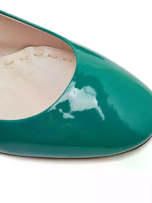Miu Miu Crystal-embellished Patent Leather Pumps