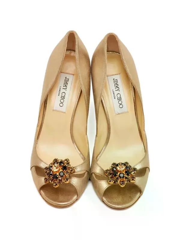 JIMMY CHOO D'orsay Crystal-embellished Pumps