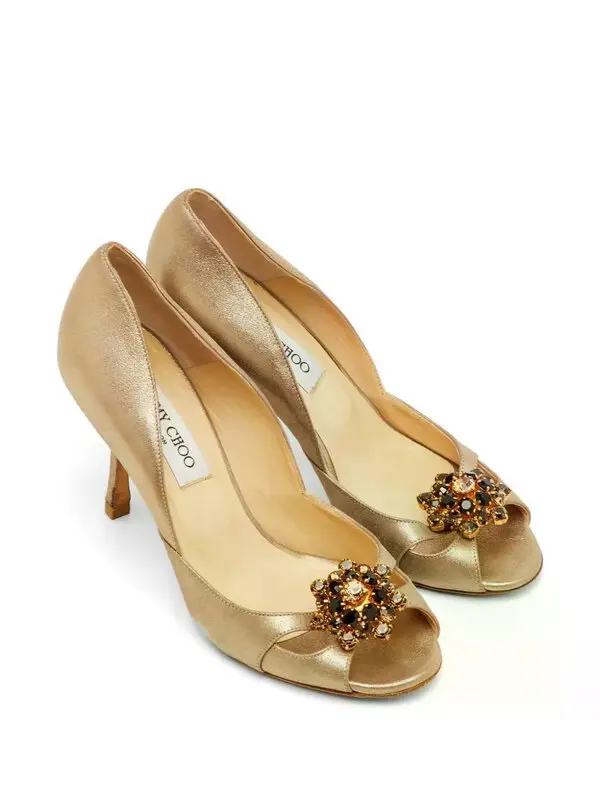 JIMMY CHOO D'orsay Crystal-embellished Pumps