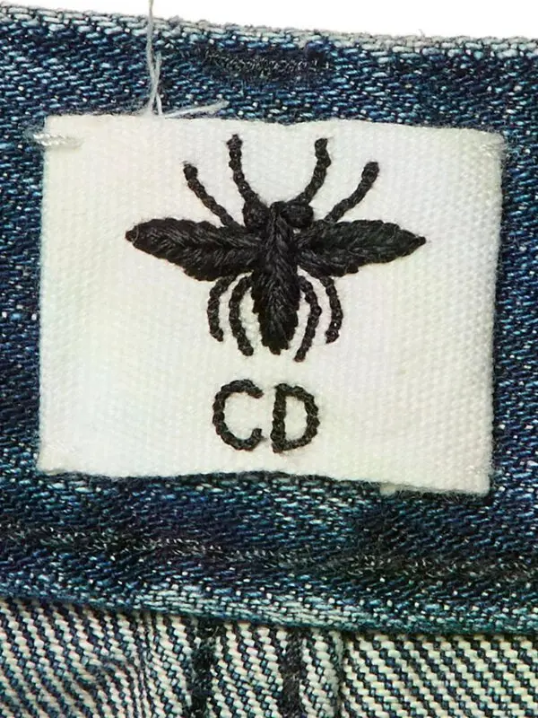 Dior Cotton Denim Bee Patch Cropped Jeans