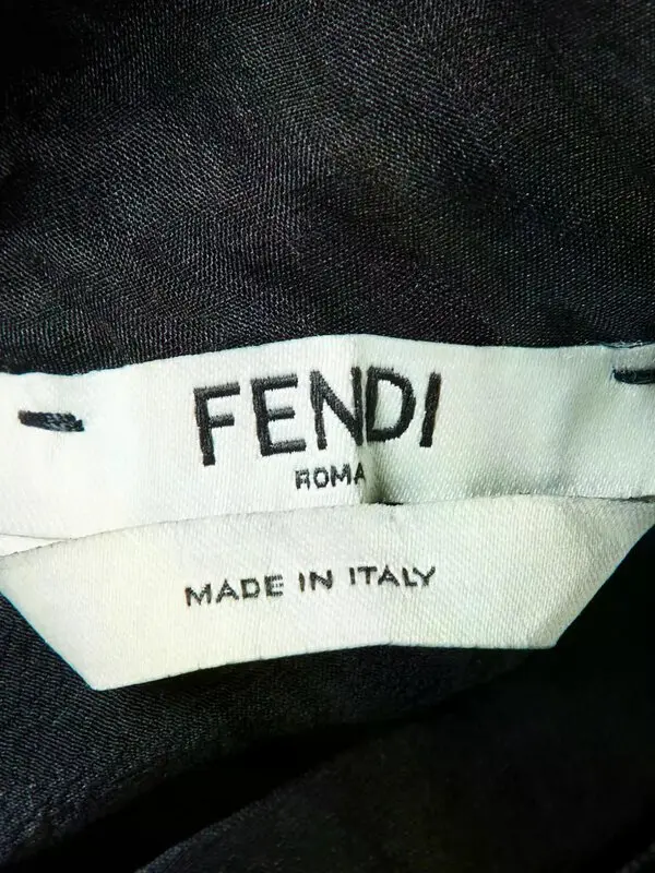 Fendi Textured Floral Appliqué Dress