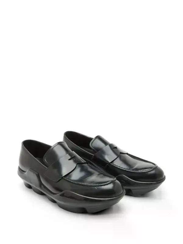 Prada Brushed Leather Loafers