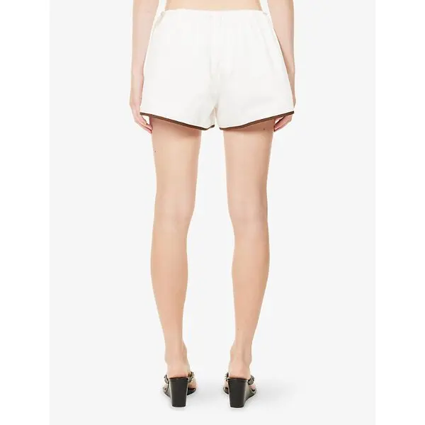 ALEMAIS Cotton Drawstring Shorts With Brand Patch
