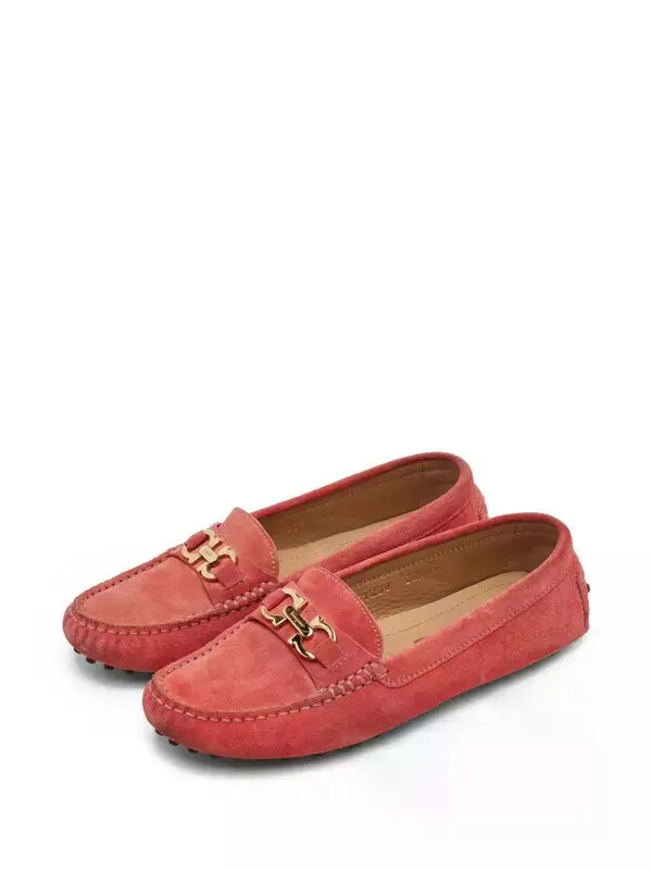 FERRAGAMO Gancini Suede Loafers