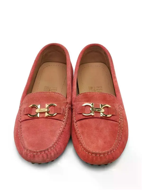 FERRAGAMO Gancini Suede Loafers