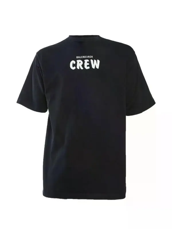 Balenciaga Crew Logo-print T-shirt - Black