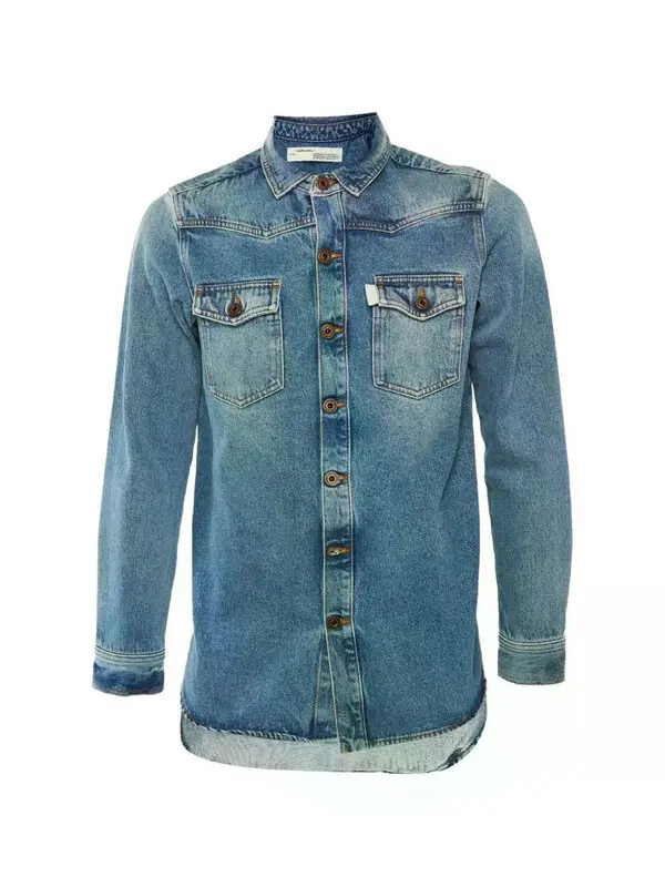 Off-White Logo-print Denim Shirt-jacket