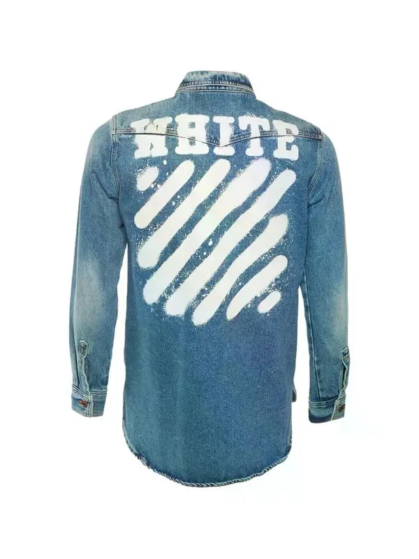 Off-White Logo-print Denim Shirt-jacket