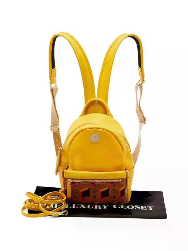 Mcm Stark Visetos Canvas Backpack