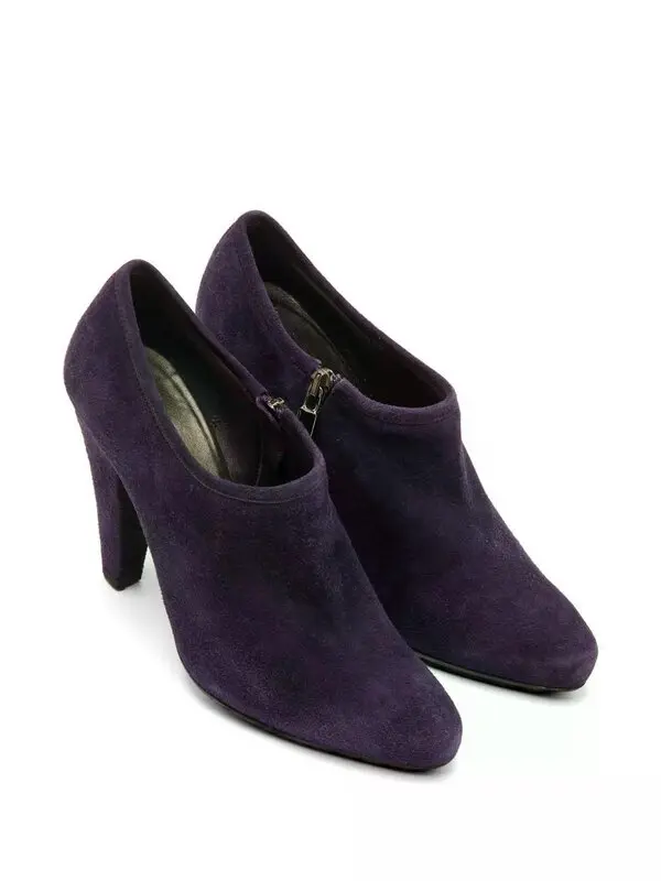 Prada Suede Ankle Boots - Purple