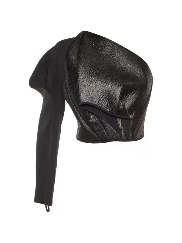 Maticevski One-shoulder Cropped Top - Black