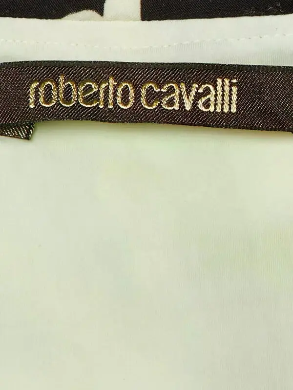 Roberto Cavalli Floral Print V-neck Jersey Top