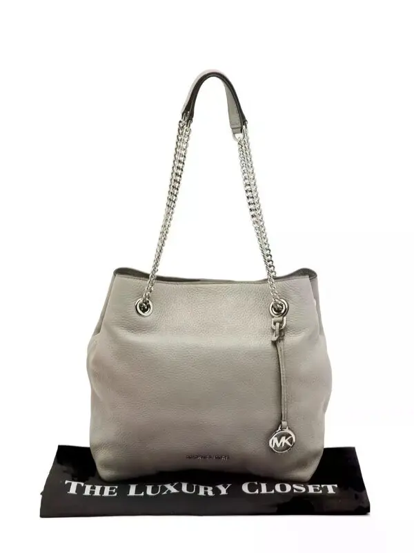 Michael Kors Jet Set Leather Tote Bag - Grey