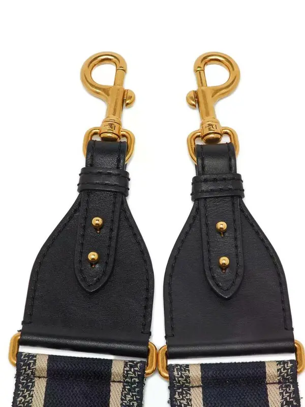 Dior Embroidered Canvas Shoulder Strap - Blue