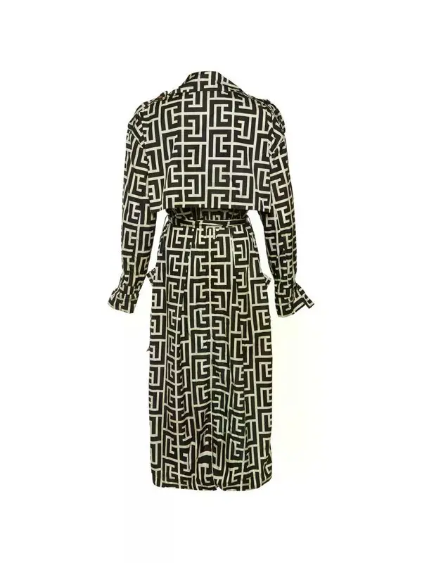 Balmain Monogram Print Coat