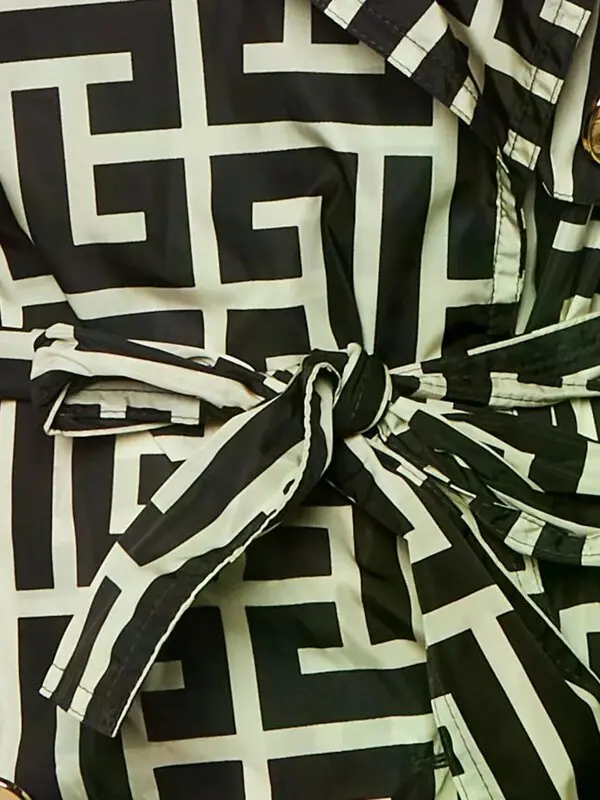 Balmain Monogram Print Coat