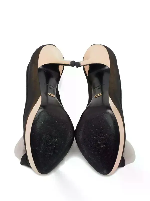 Dior Peep-toe Pumps With Flower Appliqu