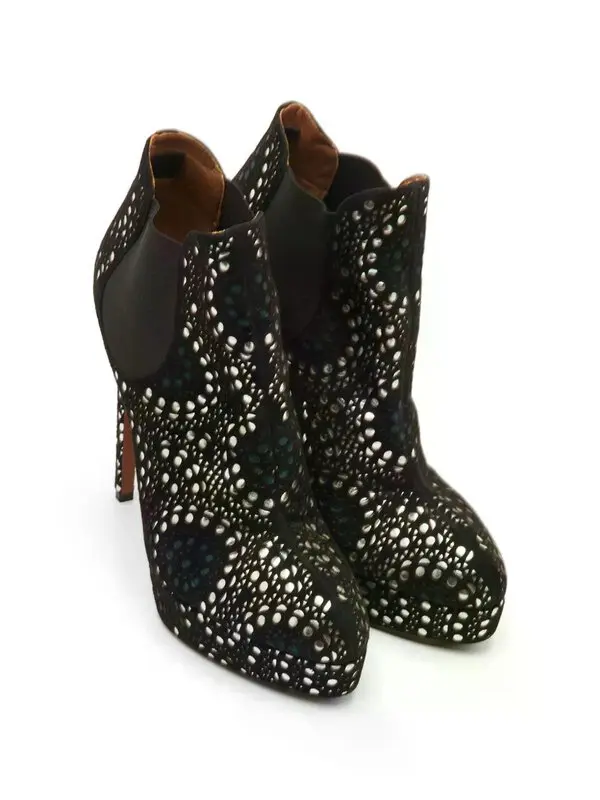 Alaïa Laser-cut Platform Stiletto Boots