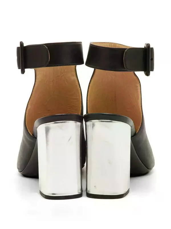 Prada Open-toe Ankle-strap Block Heel Sandals