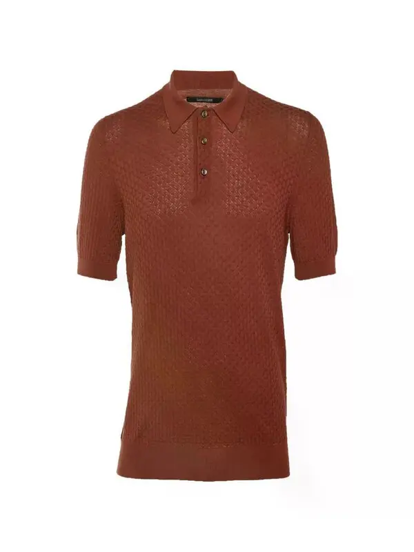 424 Textured Knit T-shirt - Red