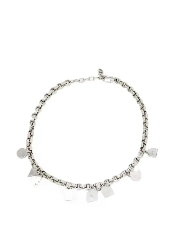 Dior Enamel Multi-charm Necklace - Silver