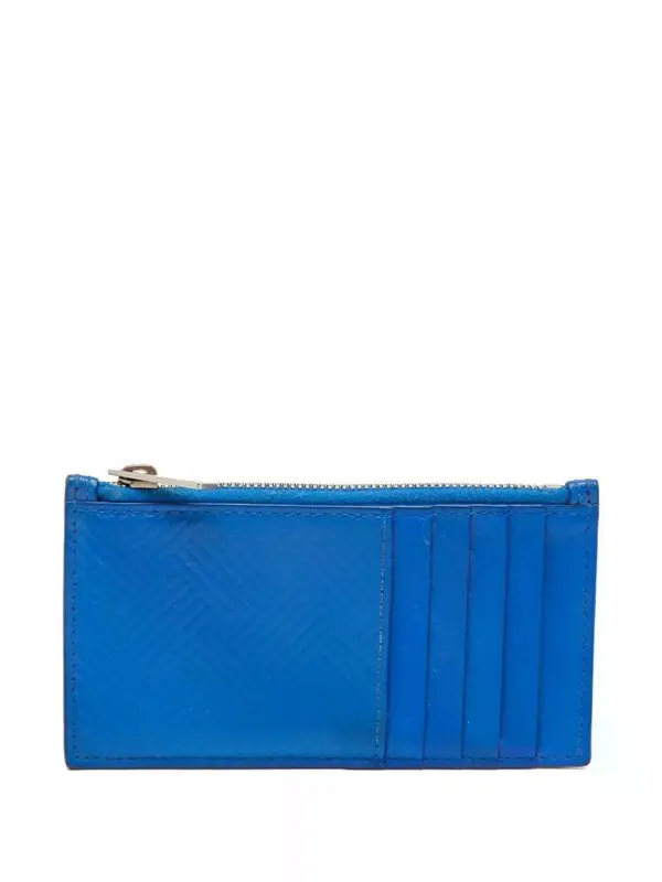 Bottega Veneta Zip-fastening Leather Card Case - Blue