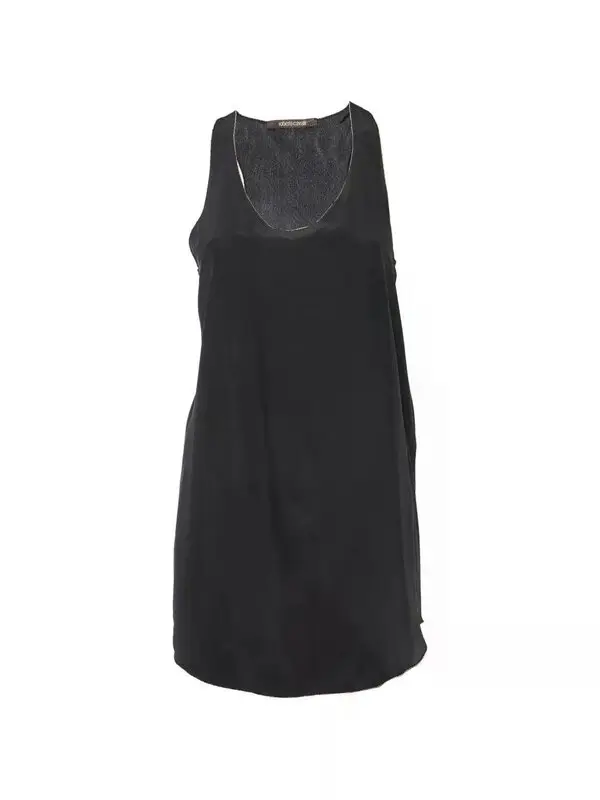 Roberto Cavalli Embellished Silk Top - Black