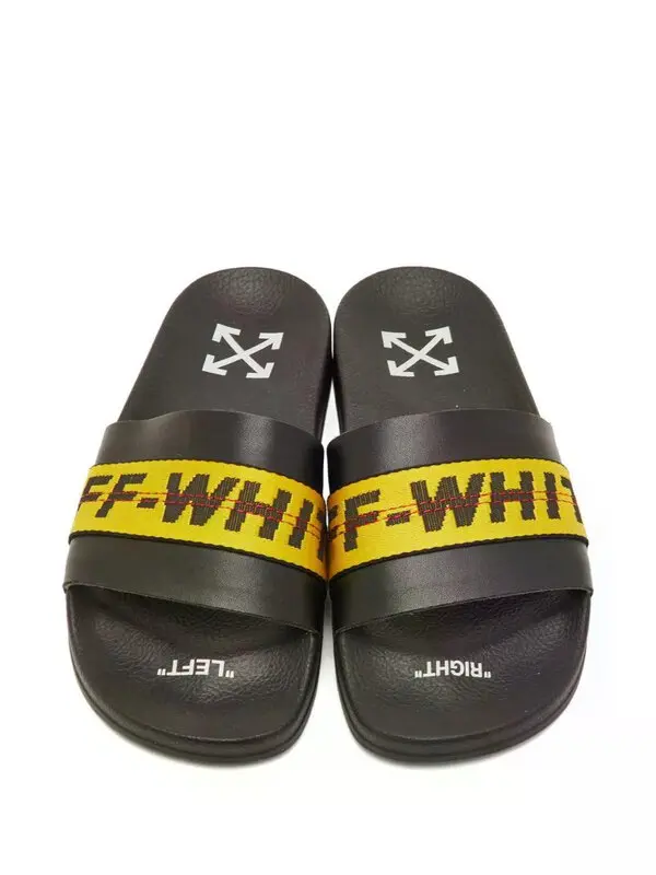 Off-White Industrial Logo Leather Slides