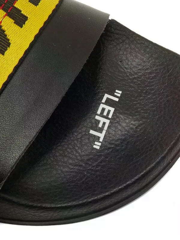 Off-White Industrial Logo Leather Slides
