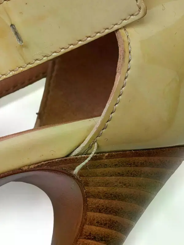 SERGIO ROSSI Patent Leather Ankle-strap Sandals