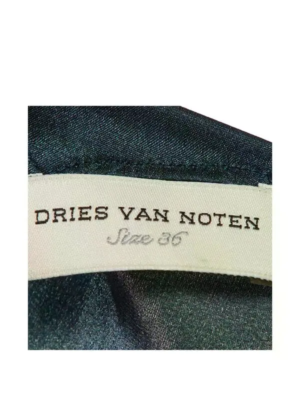 Dries Van Noten Printed Silk V-neck Mini Dress