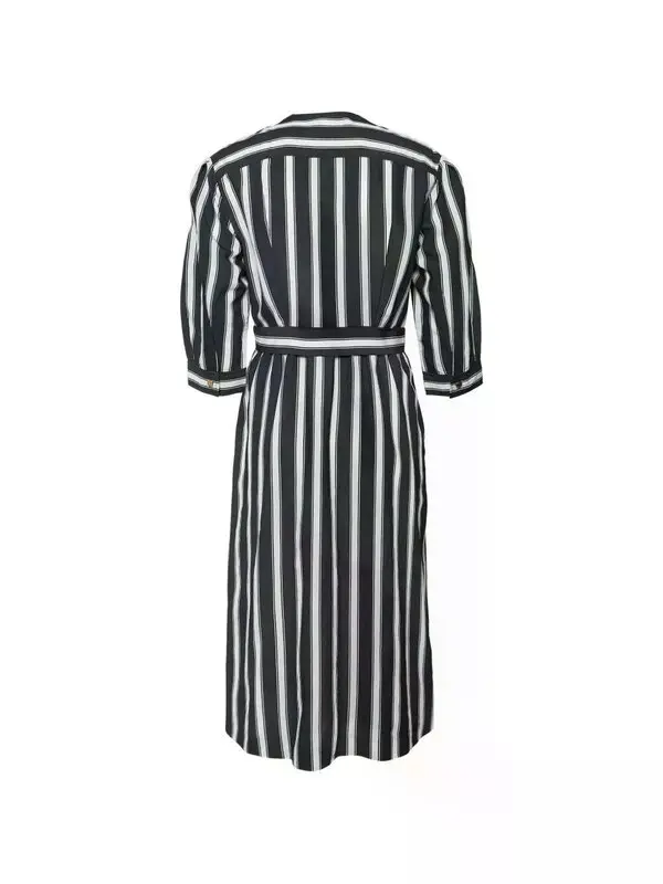 Sandro Striped Midi Wrap Dress