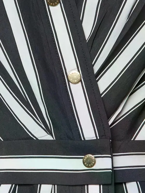 Sandro Striped Midi Wrap Dress