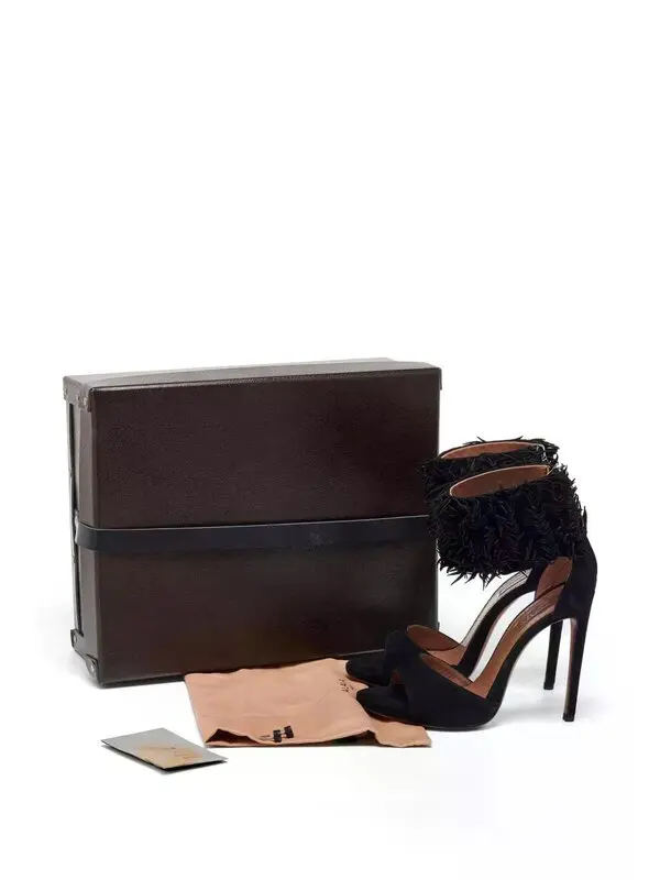 Alaïa Fringed Ankle-cuff Chamois Sandals