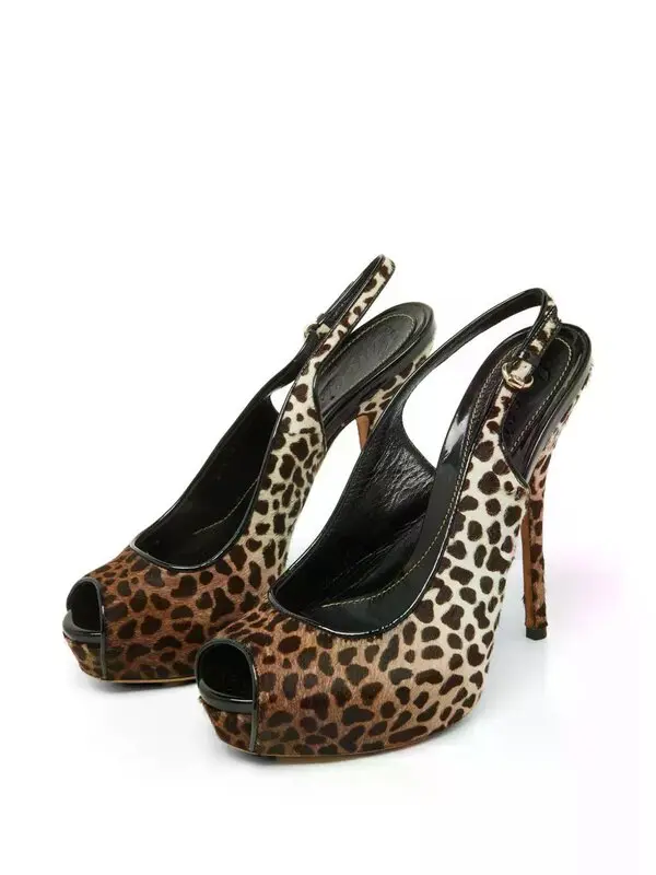 Gucci Sofia Leopard Print Sandals