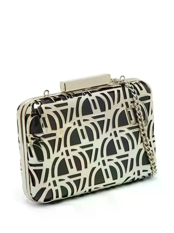 AIGNER Tesora Cut-out Clutch Bag - Silver
