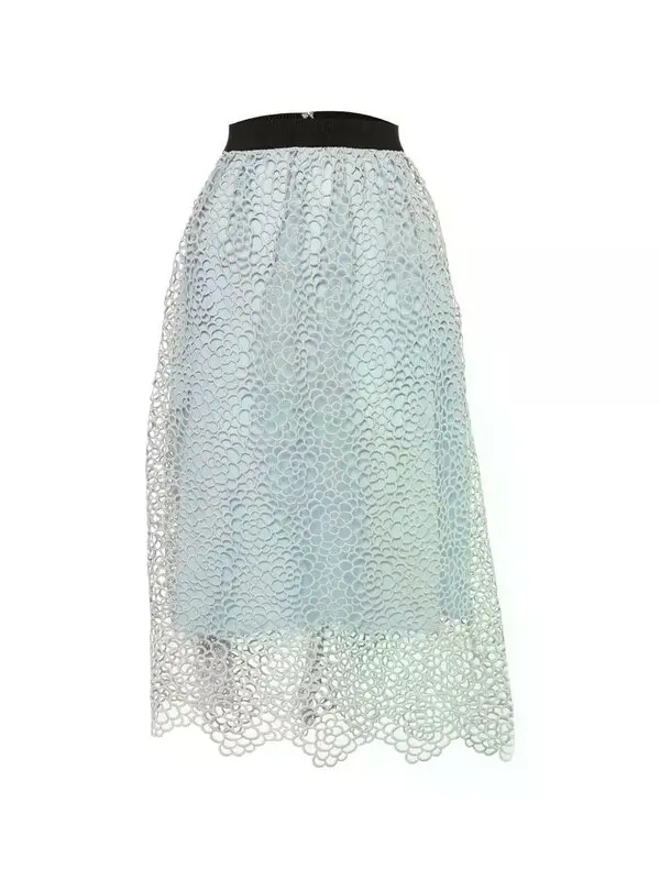 SELF-PORTRAIT Daisy Guipure Midi Skirt