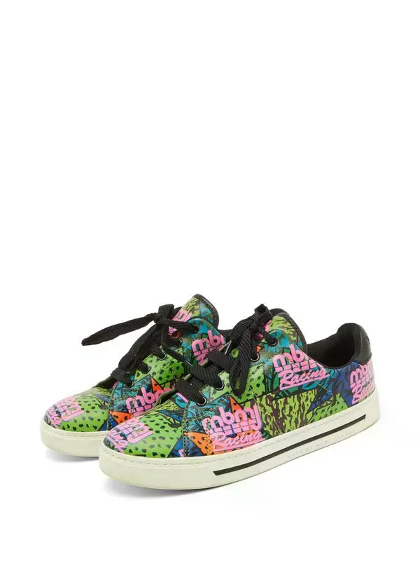 Marc Jacobs Leather Graffiti-print Sneakers